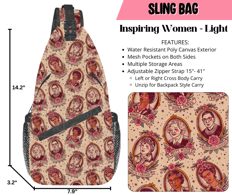 Inspiring Women - Light Sling Bag – Alonna's Legging Land